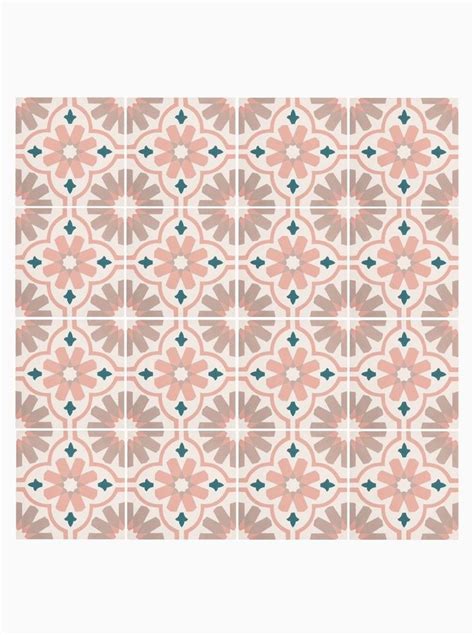 Joy Sumner Pink White And Teal Handmade Encaustic Cement Tile In 2025 Encaustic Cement Tile