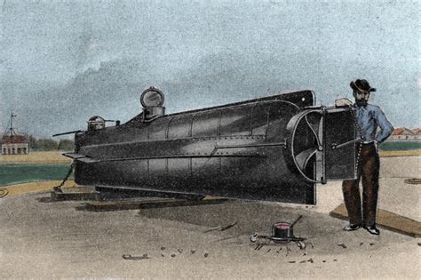 The Submarine Css H L Hunley Used By The Confederate States Navy