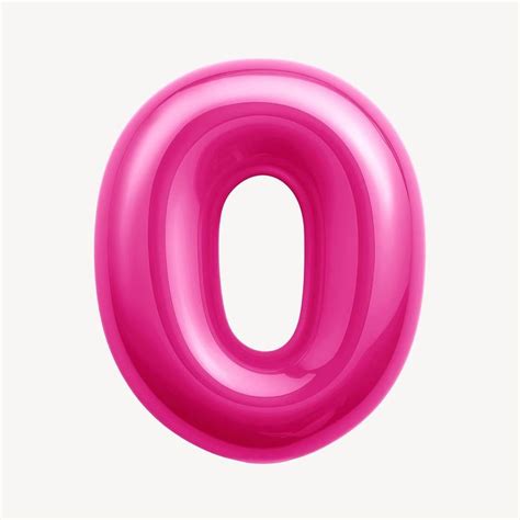 Download Premium Image Of Number 0 Pink 3d Balloon Illustration About