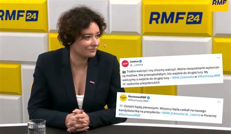 Anna Maria Żukowska Pełna Nadziei Lewica Walczy O Wejście Do Drugiej