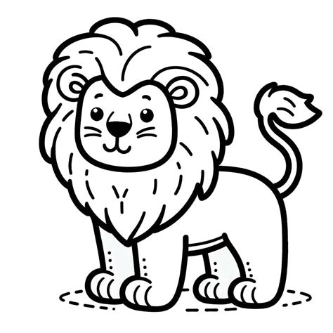 Dibujar León Muy Fácil Para Colorear Imprimir E Dibujar Coloringlib