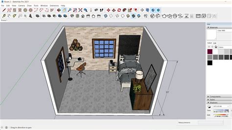 Single Room 15 12 In Sketchup Part 2 Youtube