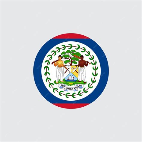 Premium Vector Belize Flag Round Icon Badge Or Button National Symbol