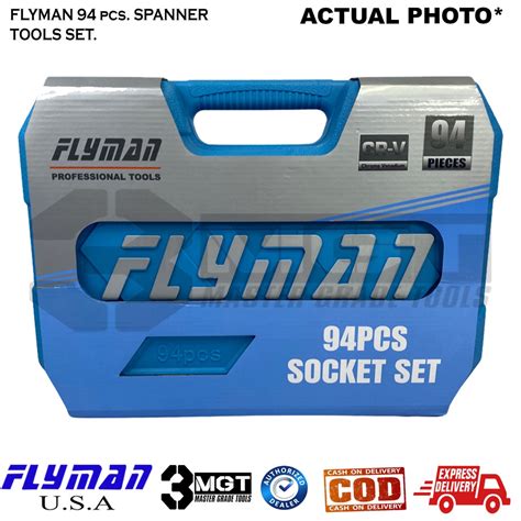 Flyman 94 Pcs 1 2 1 4 Drive Socket Set 3mgt Tools Set Shopee