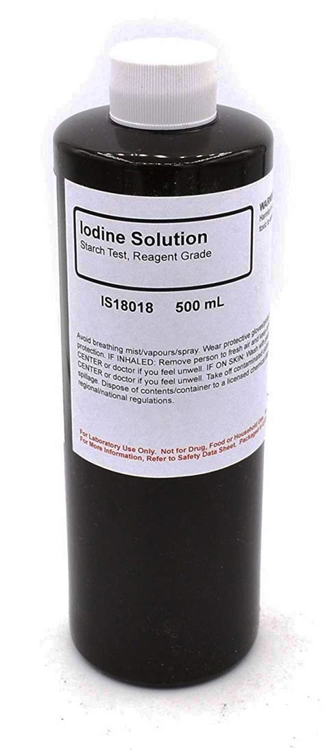 Iodine Solution Starch Test Reagent Grade 500ml Nebraska Scientific