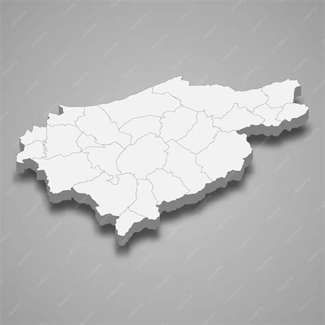 Premium Vector 3d Isometric Map Of El Tarf Is A Region Of Algeria