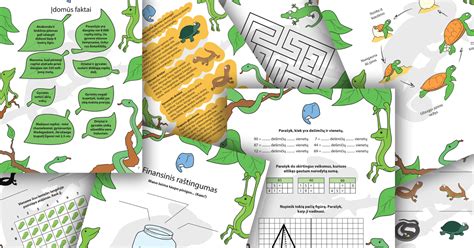 Užduotys Vaikams Apie Roplius Atsispausdinkite Pdf