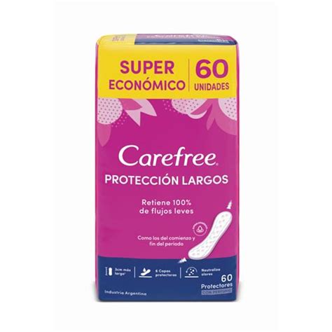 Protectores Diarios Carefree Largos 60 Unidades — Farmaglam