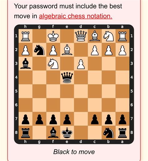 The Password Game Best Move In Algebraic Chess Notation Chess