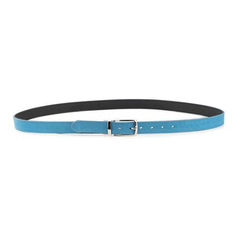Buy Sky Blue Suede Reversible Belt Mens Genuine Leather