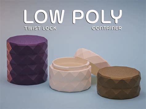 Low Poly Containers Free 3d Print Model Makerworld