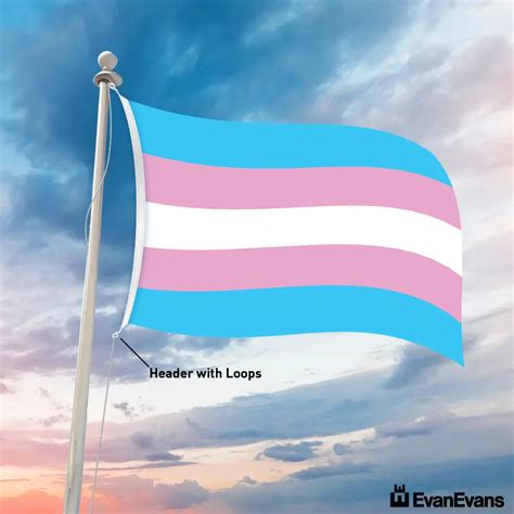 Knitted Polyester Transgender Pride Flag Evan Evans
