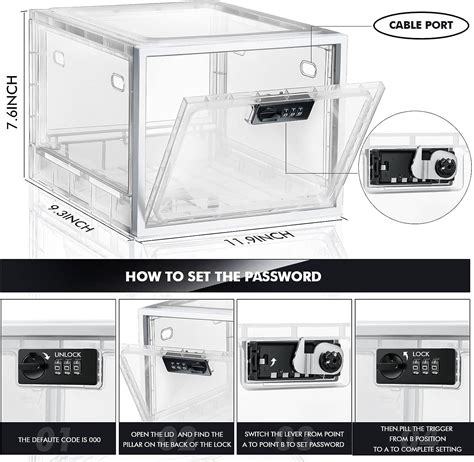 Yalikop Lockable Medicine Storage Box Safe Medication And Home Safety