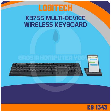 Jual Logitech K375s Multi Device With Phone Stand Bluetooth 2 4 Ghz Wireless Keyboard Shopee