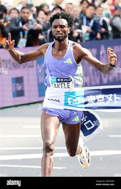 March 2 2025 Tokyo Japan Tadese Takele Of Ethiopia Crosses The