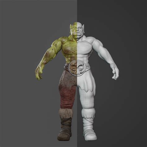 Orc Warior Low Polymodel Free Vr Ar Low Poly 3d Model Rigged Cgtrader