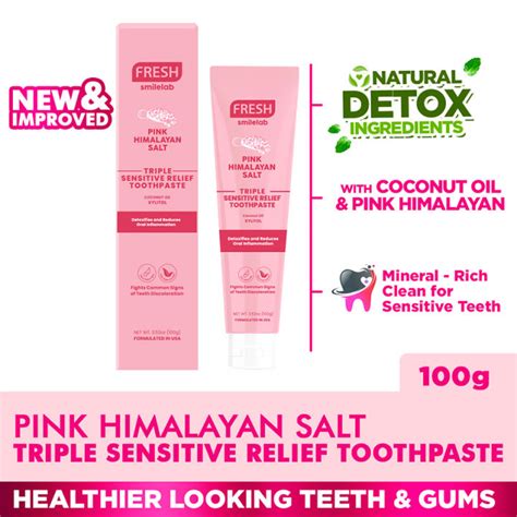 Fresh Smilelab Pink Himalayan Salt Triple Sensitive Relief Toothpaste
