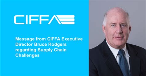 Message From Ciffa Executive Director Bruce Rodgers Regarding Supply