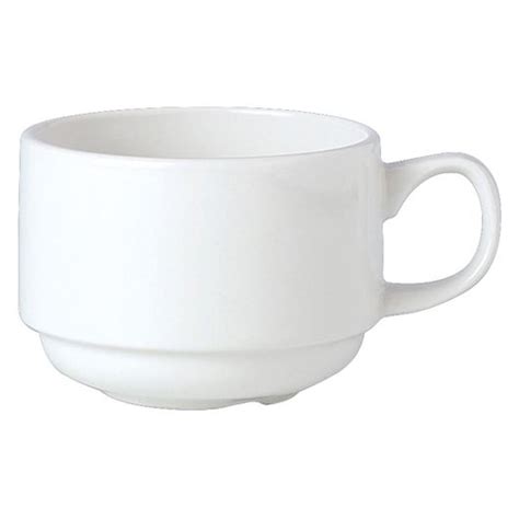 Steelite Simplicity White Alumina Vitrified 10 Ounce Slimline Stacking