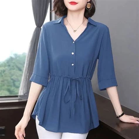 Womens Cotton Linen Satin And Flannel Shirts Button Up And Oversized