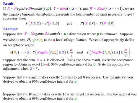 Result If X ~ Negative Binomial R P Y~ Beta R