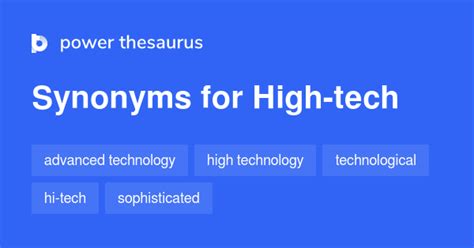 High Tech Synonyms 488 Similar Words And Phrases