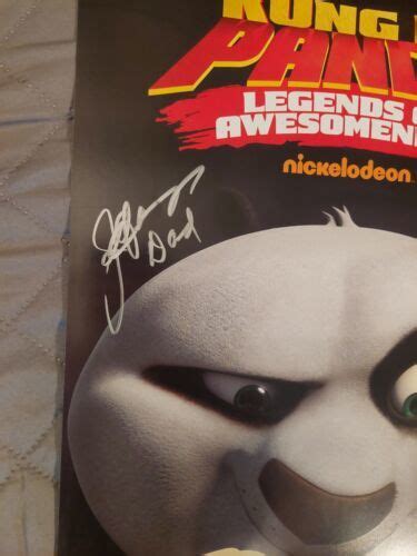 Kung Fu Panda Legends Of Awesomeness Cast Signed Poster By 7 Sdcc Le