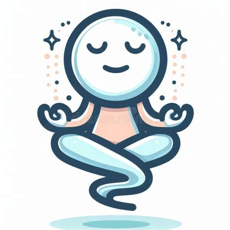 Personaje De Dibujos Animados Meditando En El Loto Posan En Colores