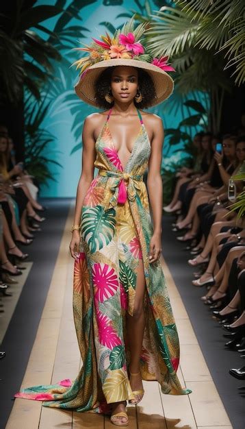 Premium Photo A Model Walks The Runway Ai Generative