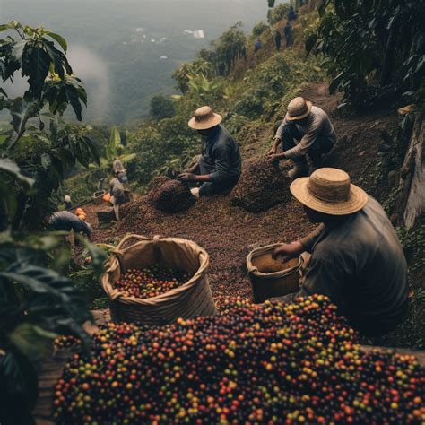 El Proceso De Cultivo Cosecha Y Procesamiento De Granos De Café