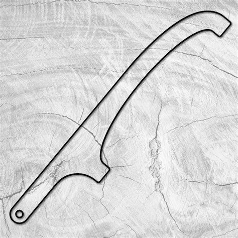 15 9x2 75 Bread Cutting Bow Knife 1 Acrylic Router Template — Crafted Elements