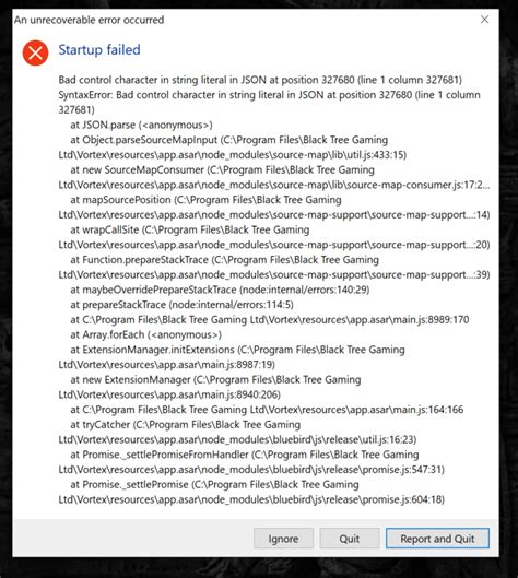 Vortex Startup Failed Vortex Support Nexus Mods Forums