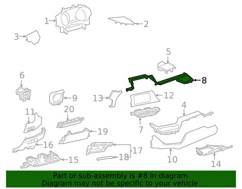55011 F4010 B0 Instrument Panel Molding Oem Genuine Toyota Parts