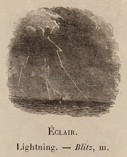 Le Vocabulaire Illustre Eclair Lightning Blitz Stock Image Look And Learn