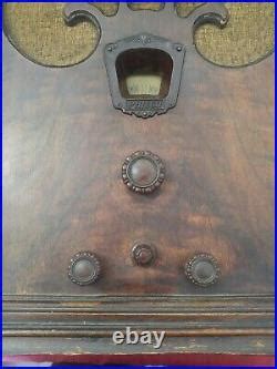 Vintage Philco 1931 Cathedral Tube Radio Model 90 For Parts Or Repair