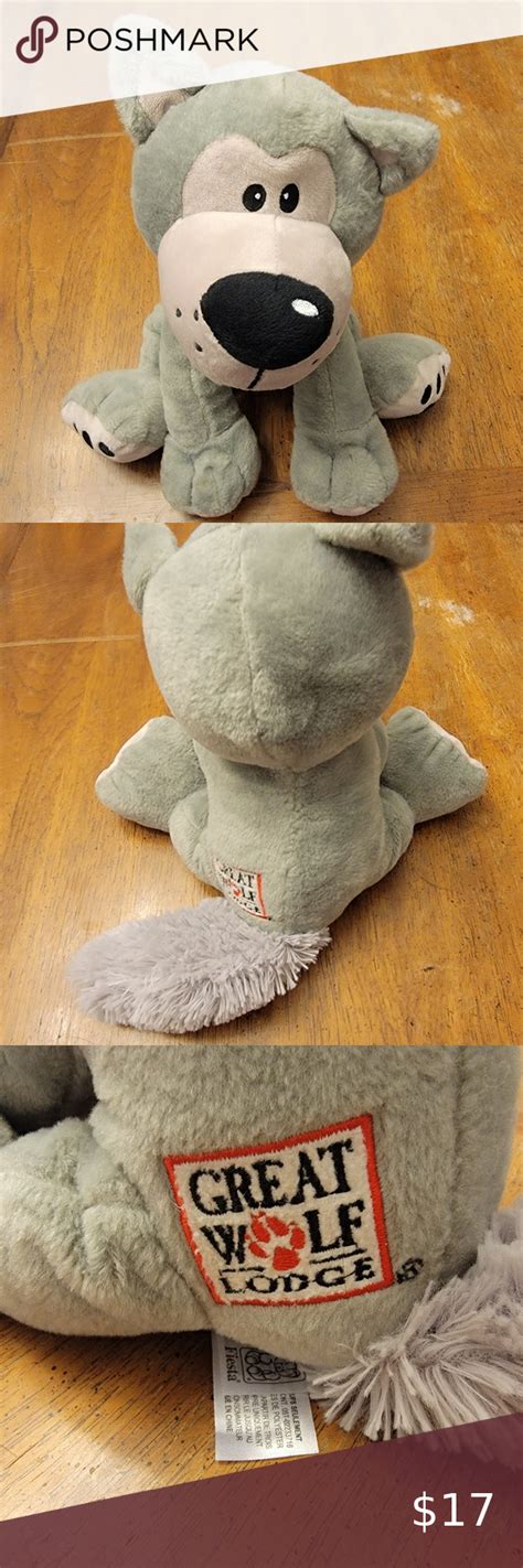 Great Wolf Lodge Grey Wolf Plush Great Wolf Lodge T Basket Wolf