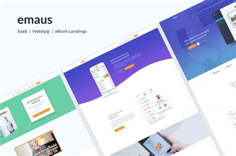قالب لندینیگ پیج ریسپانسیو saas webapp ebook پی‌پی‌تی المنت