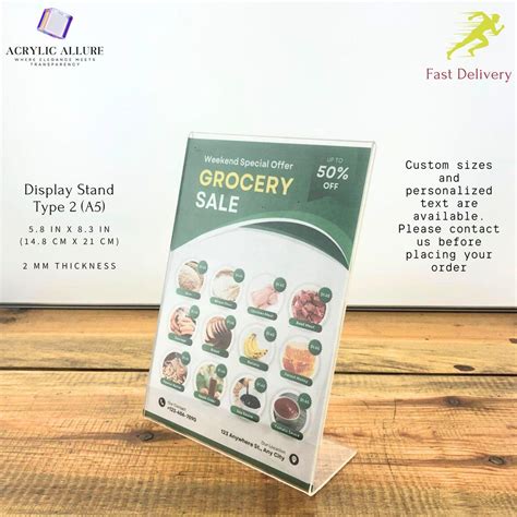 Table Menu Stand Restaurant Table Tents Table Top Display Stand For Cafe Bar Custom Menu