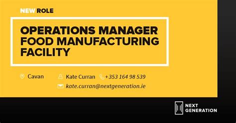 Kate Curran On Linkedin 📢 Job Opportunity Operations Manager In Cavan Im Seeking An…
