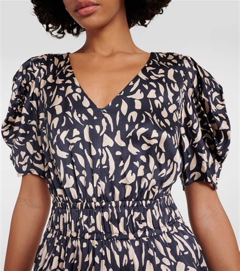 Lyuda Printed Midi Dress In Multicoloured Velvet Mytheresa