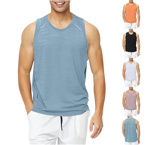 Bxingohai Mens Workout Tank Top Mesh Sleeveless Shirts Gym Bodybuilding