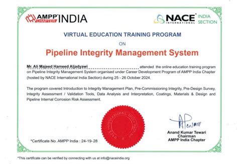 Done Another Educational Program On Pipeline Integrity Management