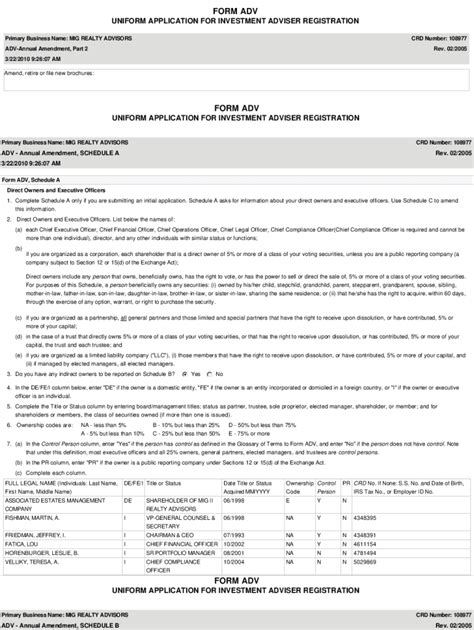 Fillable Online Form Adv Part Ii Filing Through Iard Fax Email