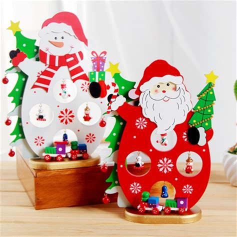 3d Wooden Christmas Santa Claus Snowman Assembling Crafts Home Decor