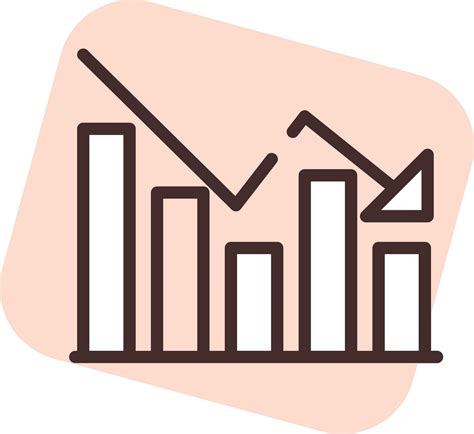 Chart Decrease Icon Vector On White Background 34501409 Vector Art