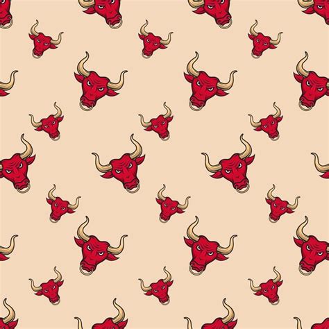 Premium Vector Psd Seamless Bull Pattern Premium Vector Psd Seamless Bull Pattern