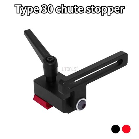 Woodworking 30 Type Guide Rail Stopper Diy Aluminium T Slot Miter Gauge Fence Chute Limiter