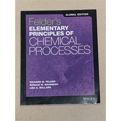 Elementary Principles Of Chemical Processes 4e 9781118092392 蝦皮購物