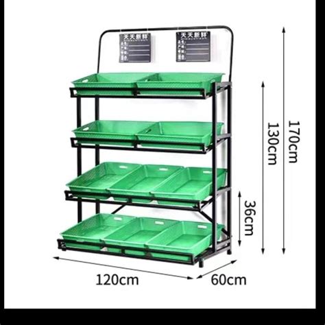 Cod Fruit Shelf Display Rack Vegetable Shelf Supermarket Fruit And