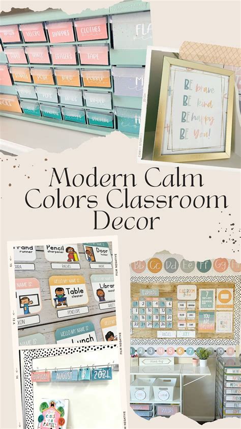 Modern Calm Colors Classroom Decor Editable At John Richard Blog